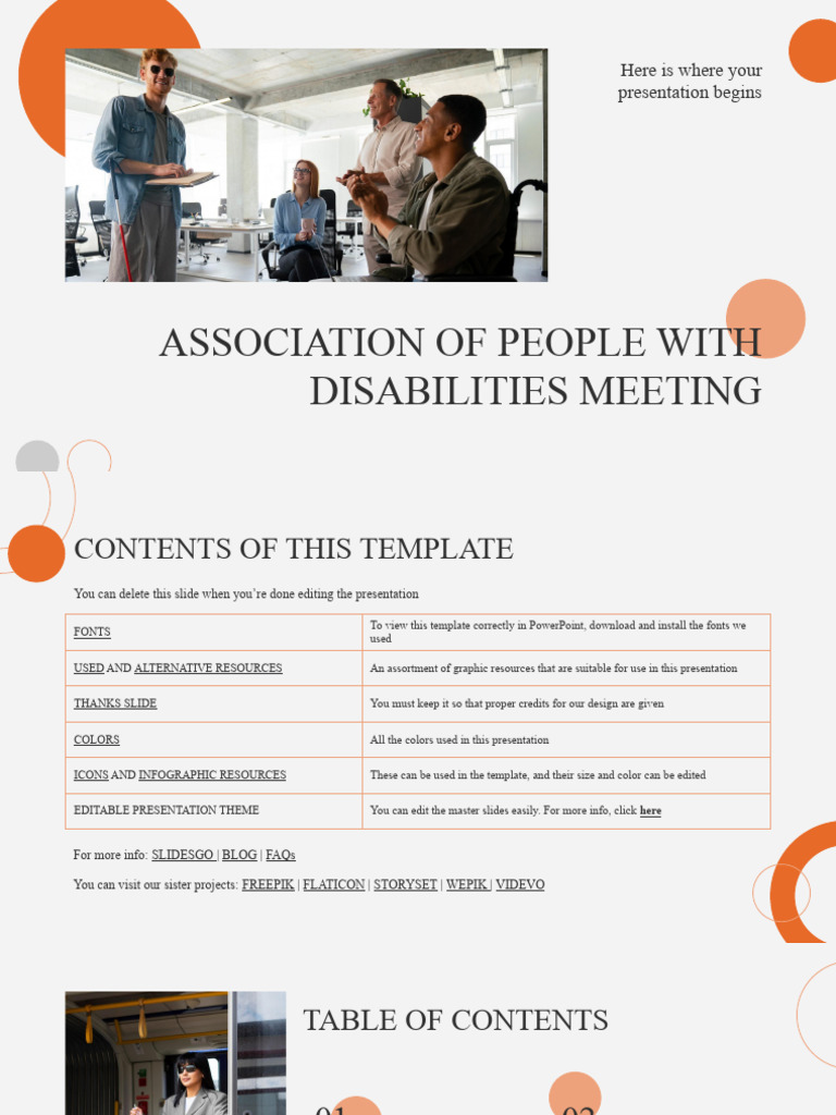 Association of People With Disabilities Meeting by Slidesgo | PDF ...