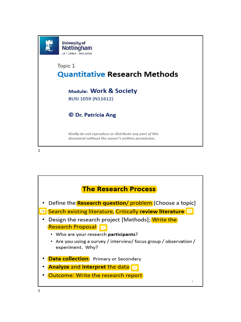 L1 - Quantitative Research Methods | Download Free PDF | Survey ...