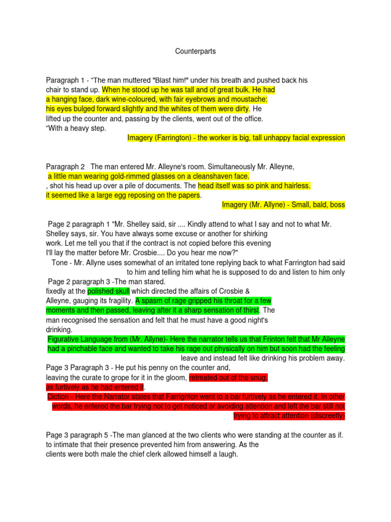 Counterparts Dialectical Notes | PDF