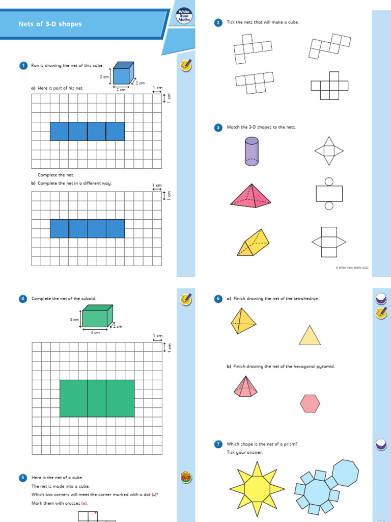 WO11 Nets of 3D Shapes 2022 | PDF