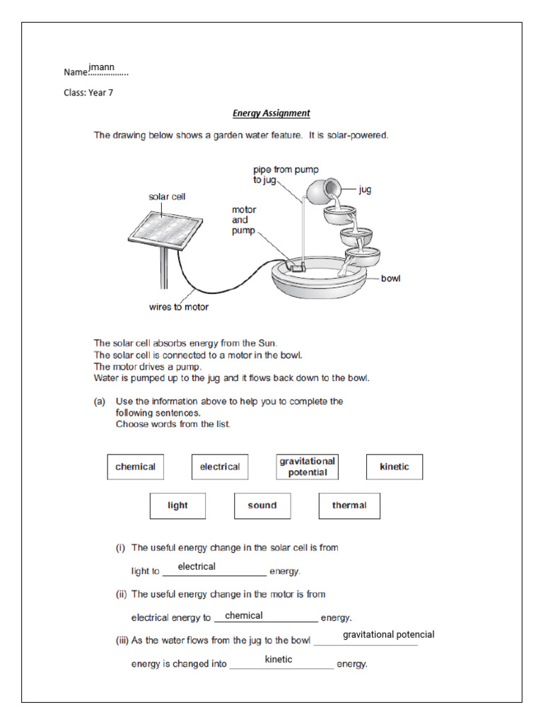 Year 7 Energy Concepts | PDF