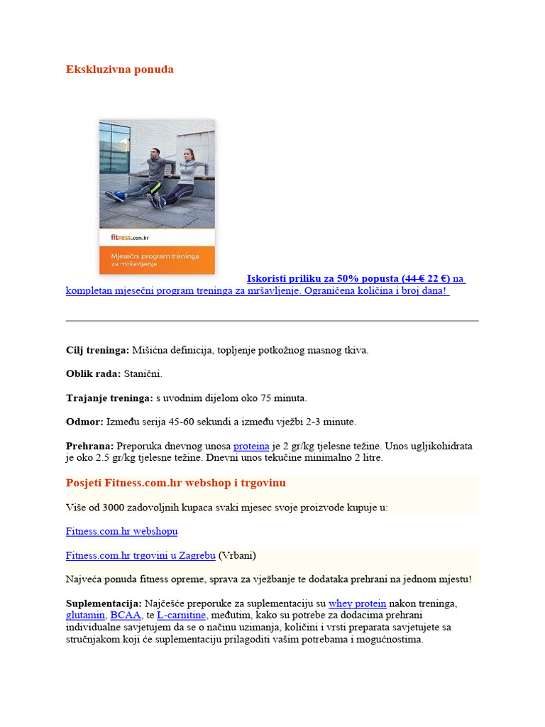 Trening Program1 | PDF