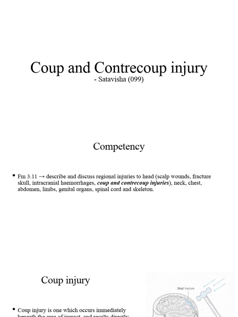 Coup vs. Contrecoup Injuries Explained | PDF | Skull