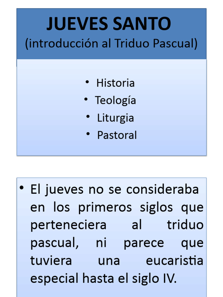 Jueves Santo | PDF | eucaristía | Pascua de Resurrección