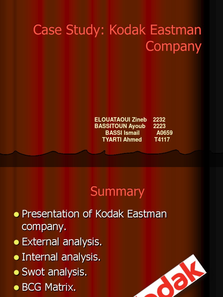 Case Study Kodak | PDF | Revenue | Equity (Finance)