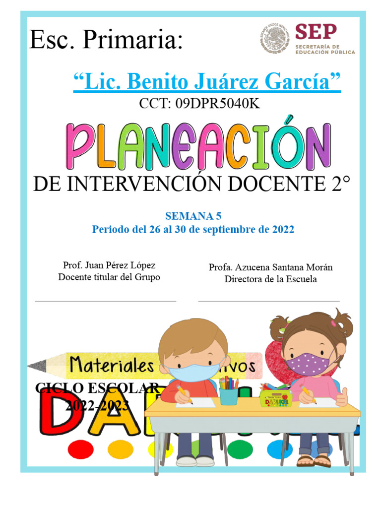 Plan de Clase 2 Do Gradode ? MT 2°.-SEM5 | PDF | Evaluación | Las emociones