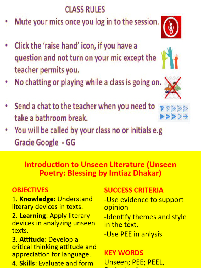 Year 9 Week 4-Intro To Unseen Literature | PDF | A Midsummer Night's Dream