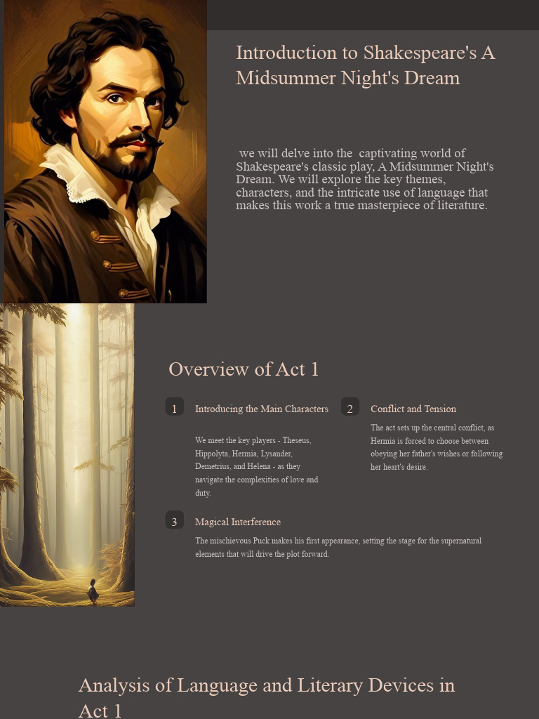 Midsummer Night Dream Literature Year 10 Week 3 | PDF | A Midsummer ...