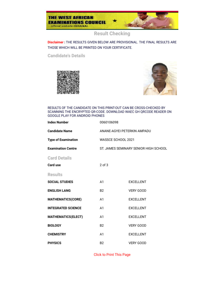 Result Checking: Candidate's Details | PDF