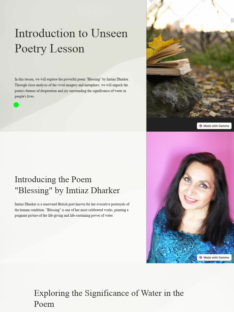 Introduction To Unseen Poetry Lesson | PDF | Poetry | Empathy