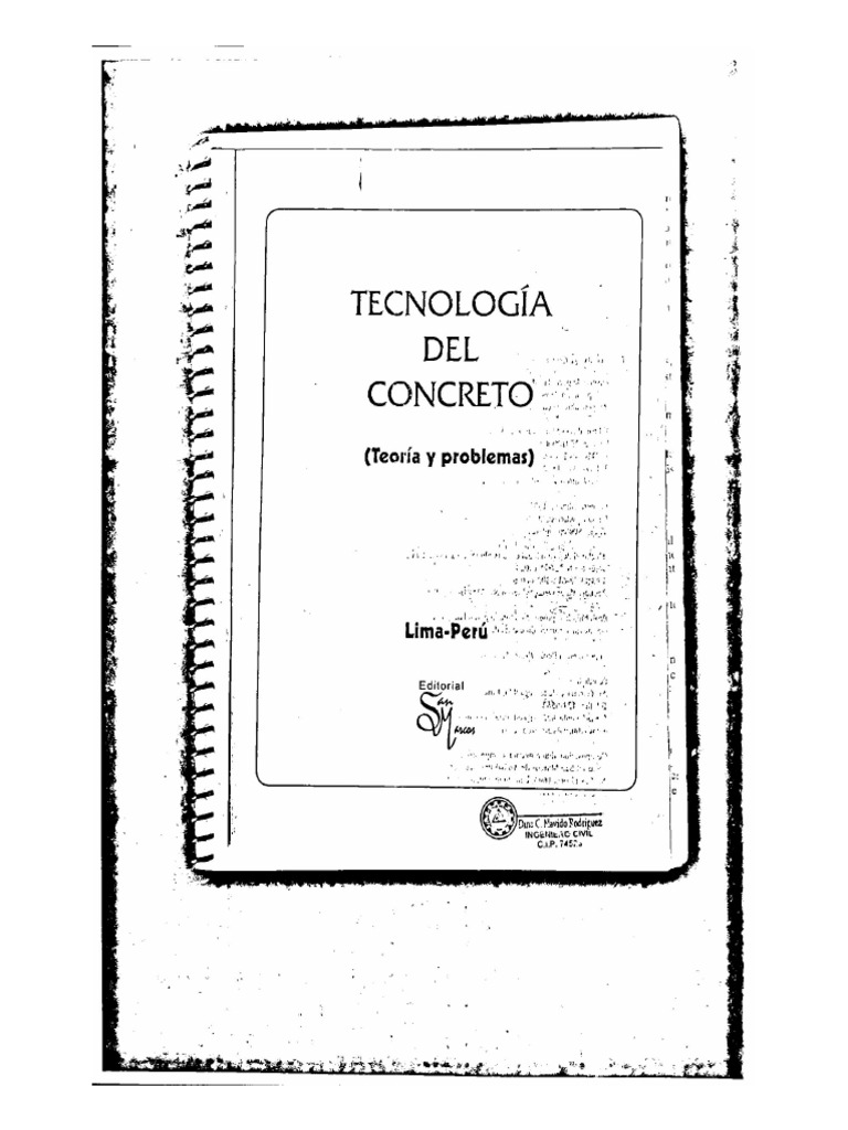 Tecnología Del Concreto Teoría y Problemas | PDF