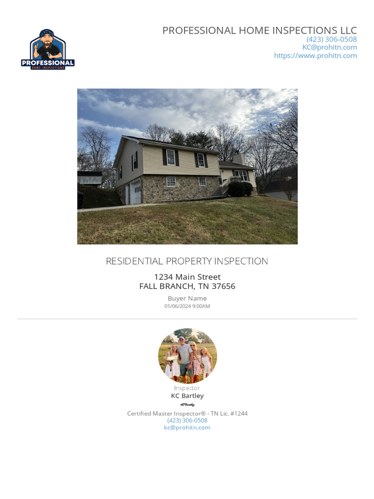 Sample Report | PDF | Basement | Plumbing