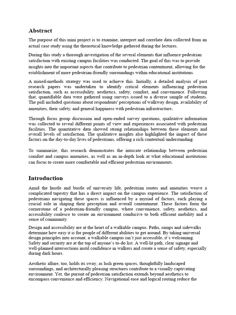 Abstract and Intro For Mini Project | PDF | Qualitative Research ...