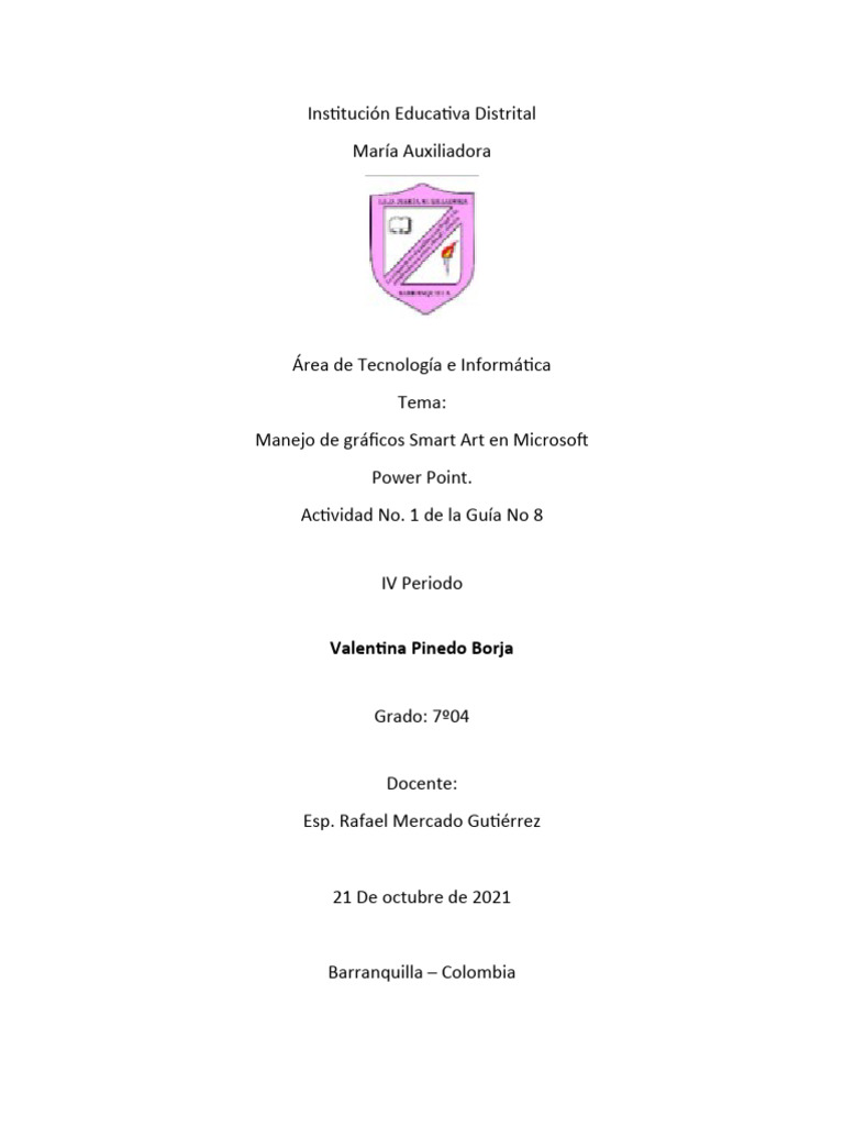 Actividad 1 Informatica Gui 8 IV Periodo | PDF