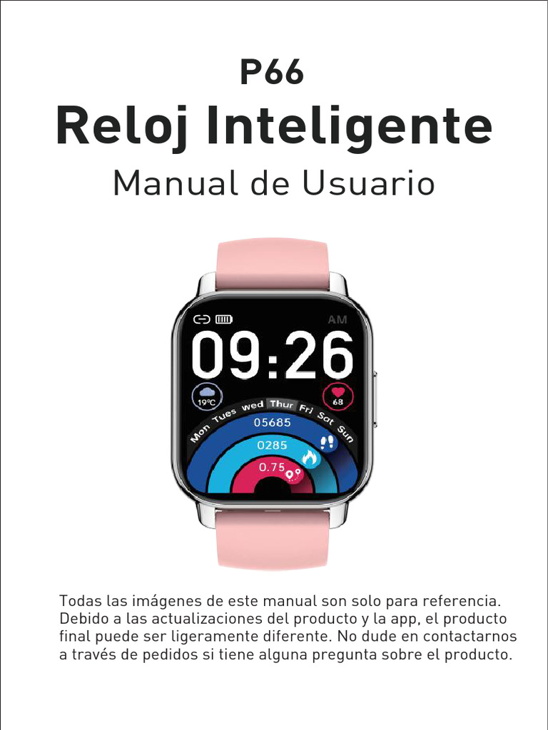 P66 Reloj Inteligente. Manual de Usuario | PDF | Aplicación movil | Smartphone