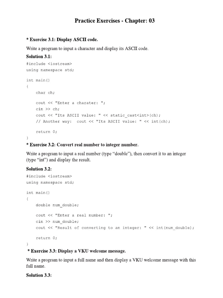 Chapter3 Practice Exercises CPP Anti | PDF
