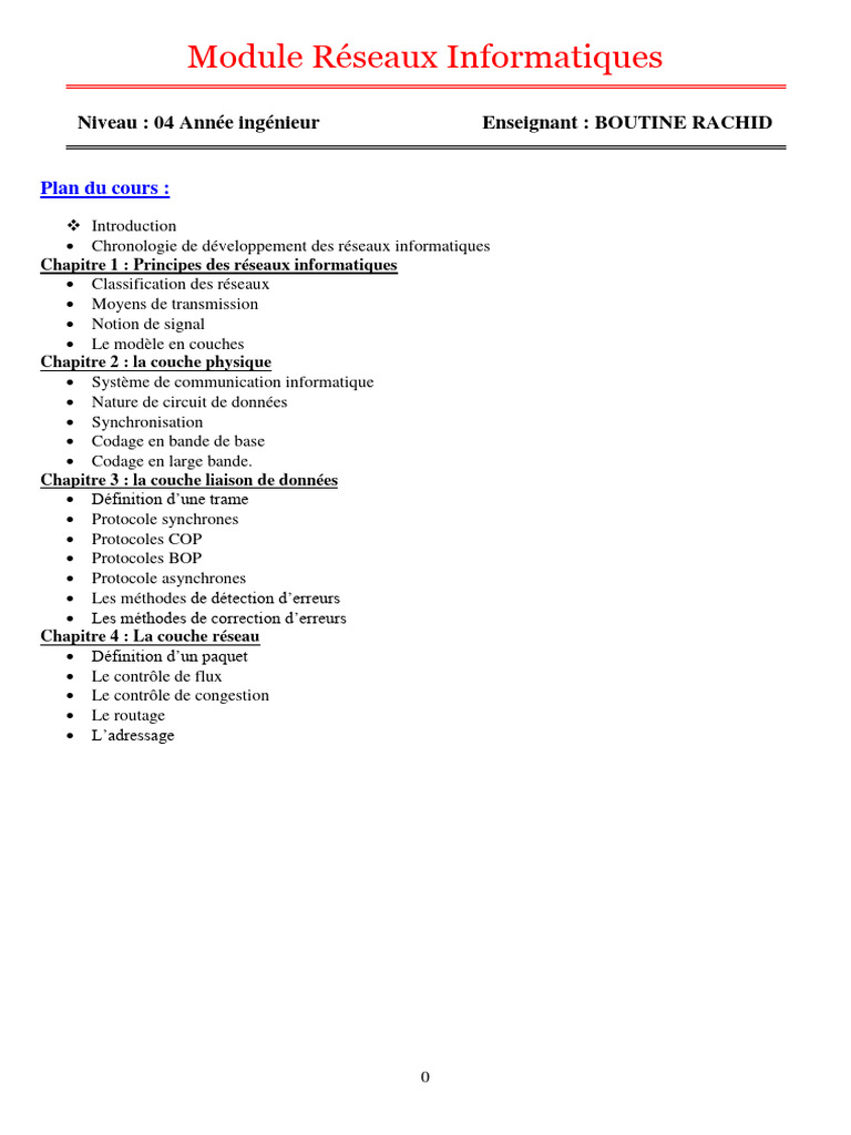 Introduction aux Réseaux Informatiques | PDF | Modèle OSI | Internet