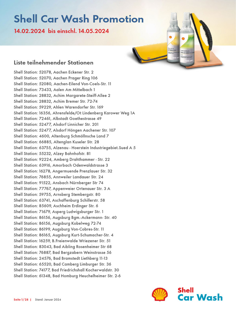 Carwash Promo List Participate Stations | PDF | Car | Vehicles