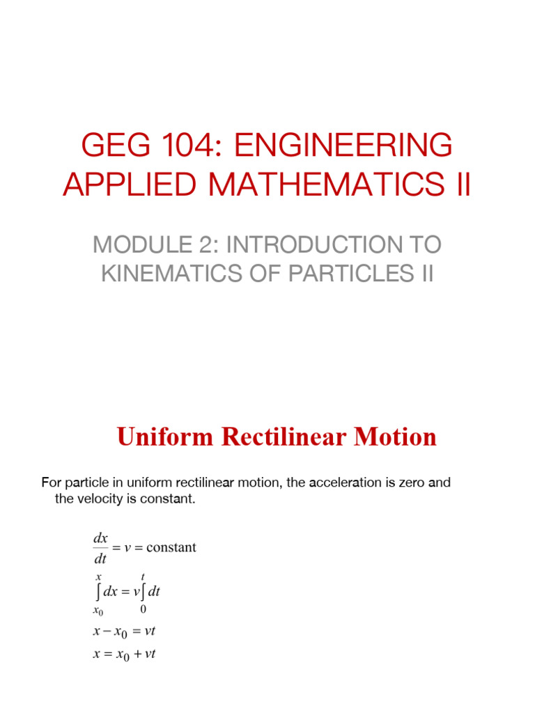 02 Kinematics II Updated | Download Free PDF | Acceleration | Kinematics