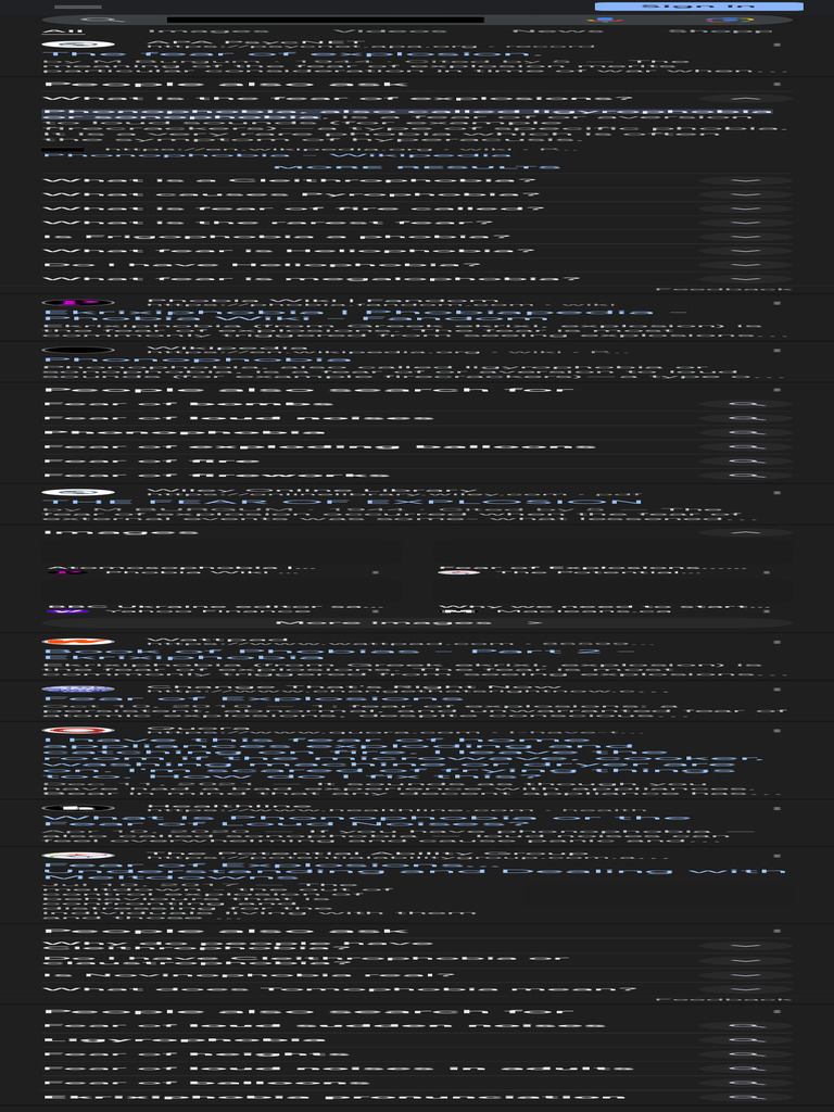 Fear of Explosions - Google Search | PDF | Phobia | Fear