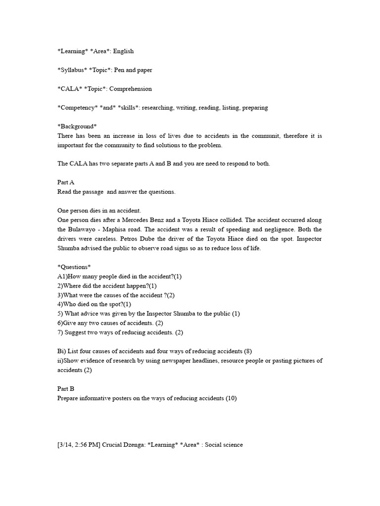 Cala Eng | PDF | Learning | Transport