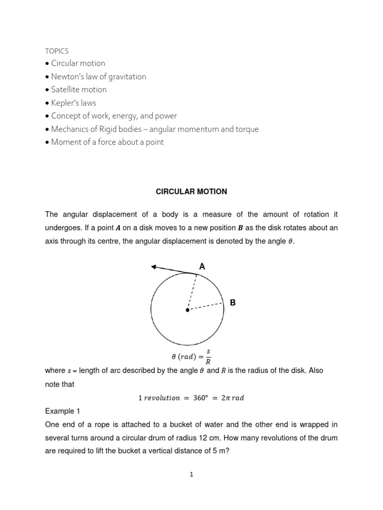 2a. Circular Motion - Dec2023 | PDF | Rotation Around A Fixed Axis ...