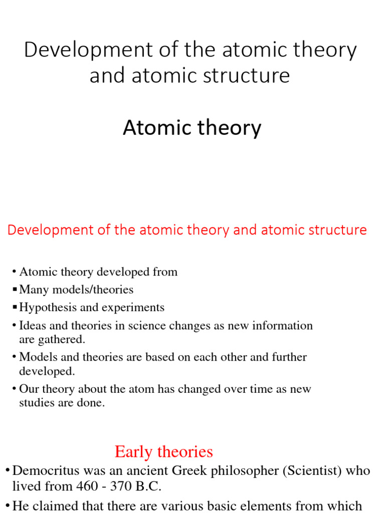 Dev of Atomic Structure1 | PDF | Atoms | Atomic Orbital