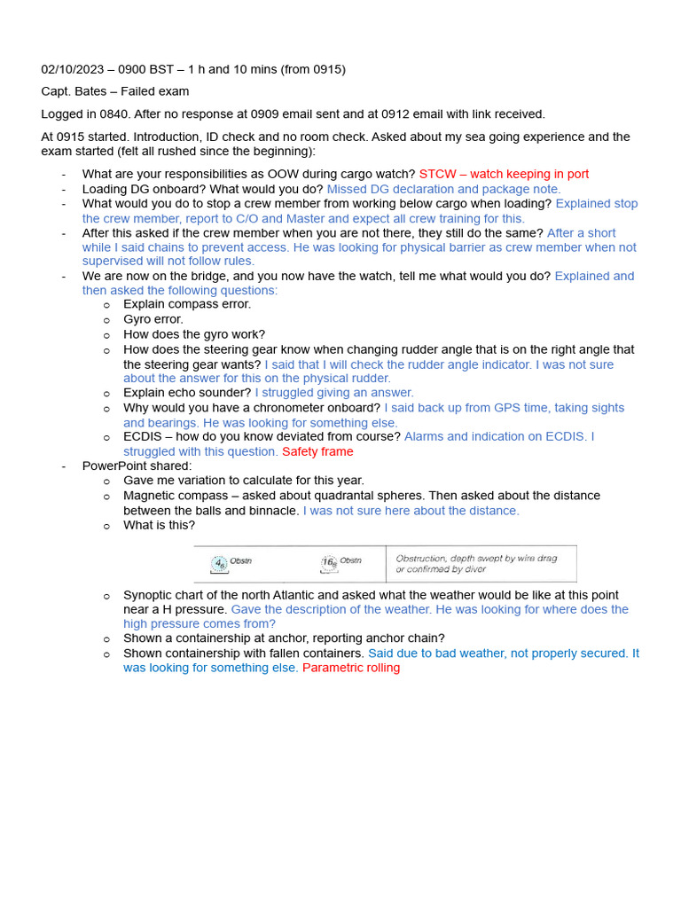OOW (Unlimited) Orals Report - 2024-01 - Bates - Fail | PDF | Shipping