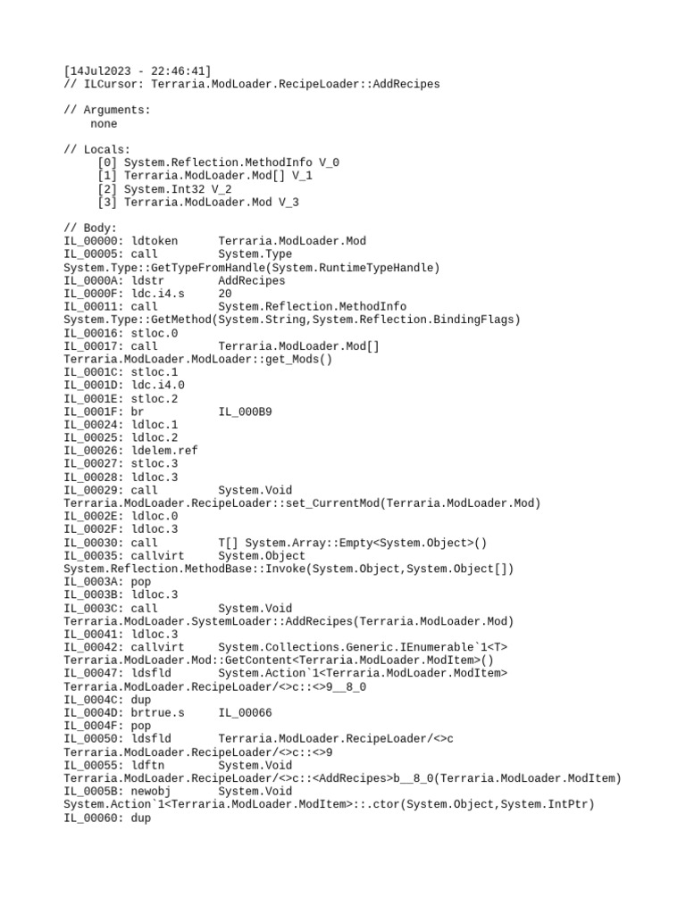 Terraria ModLoader AddRecipes Guide | PDF | Computer Programming ...