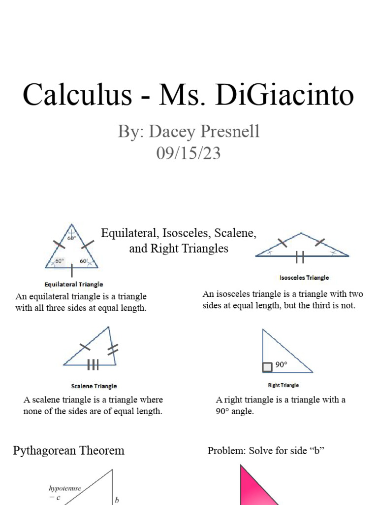 Calculus Slideshow | PDF | Triangle | Elementary Geometry