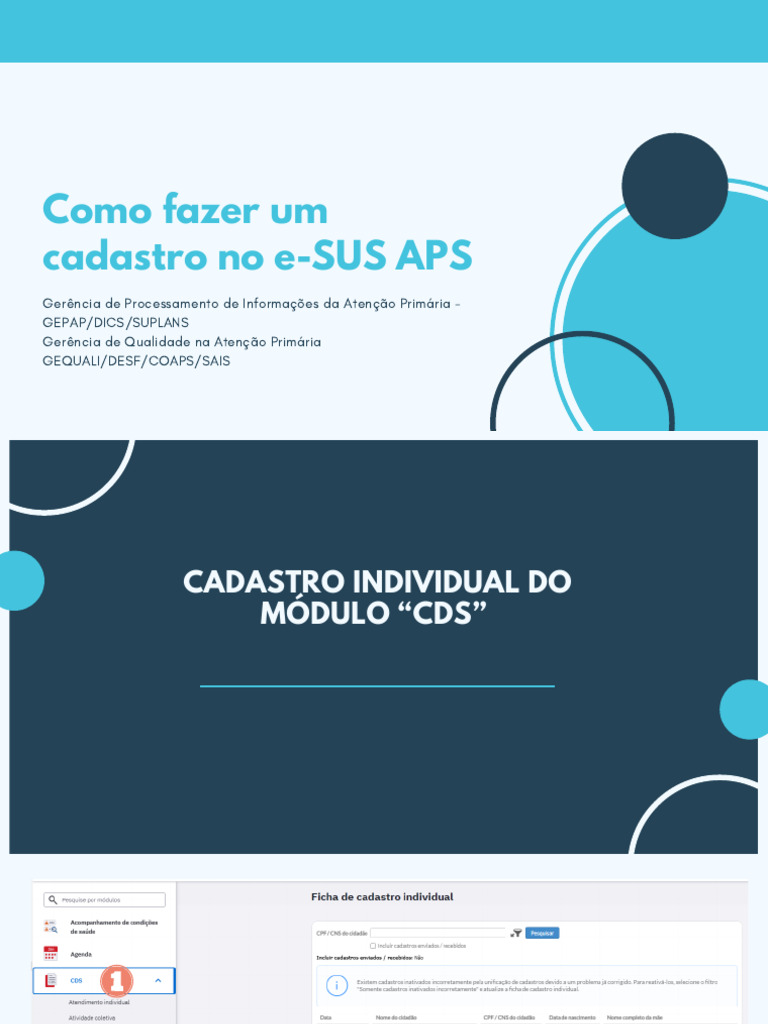 Como Realizar Cadastros No ESUS | PDF | Informática