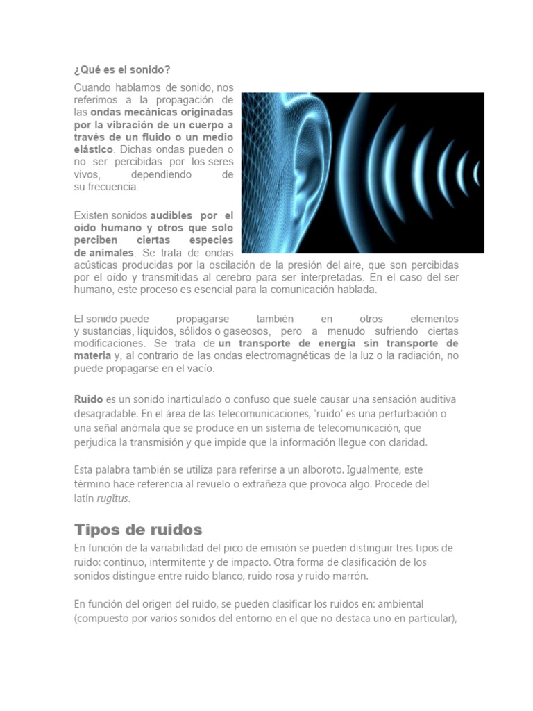Ruido | PDF | Sonido | Olas