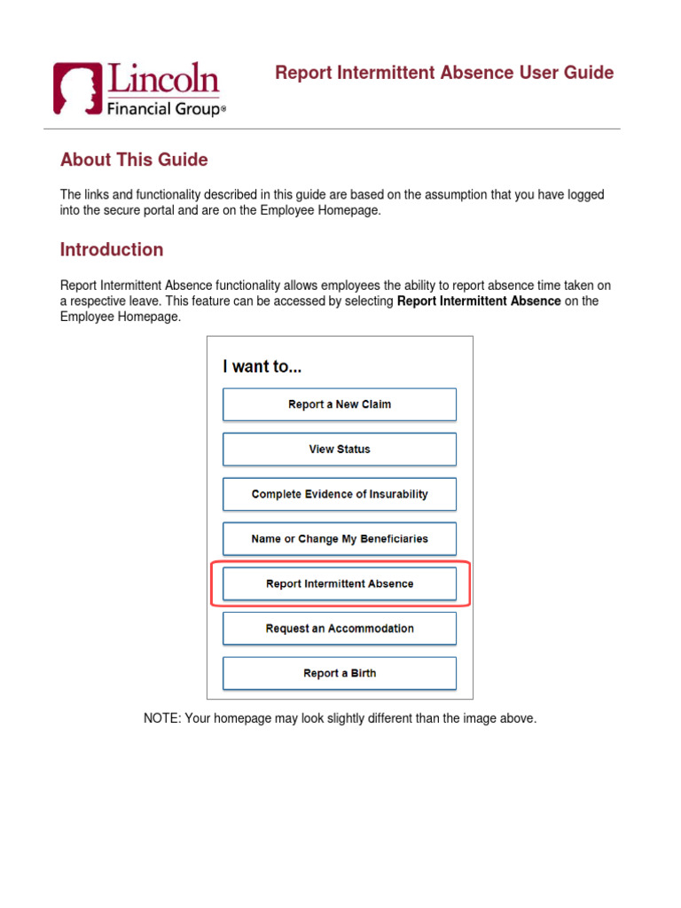 Report Intermittent Absence User Guide | PDF | World Wide Web ...
