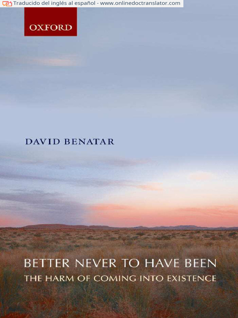 1trad (David Benatar) Better Never To Have Been The Har (BookFi - Org ...