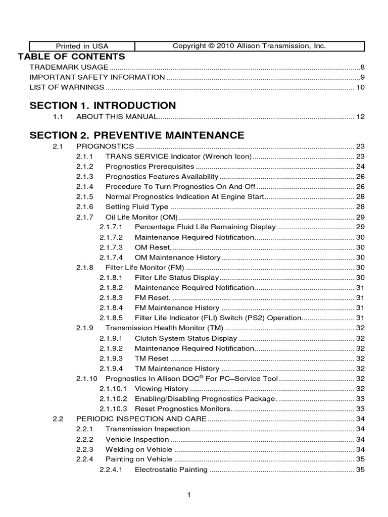 Consejos Transmision Allisson 3000 4000 | PDF | Manual Transmission | Mechanical Engineering