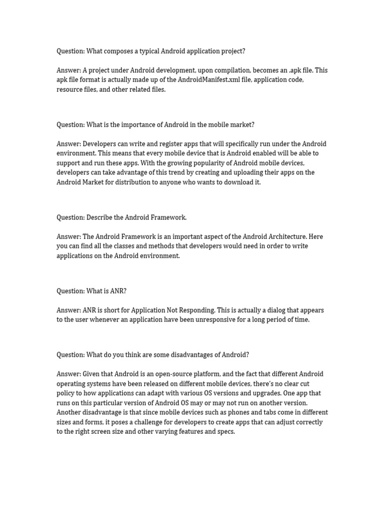 Overview of Android Application Components | PDF | Android (Operating System) | Mobile App