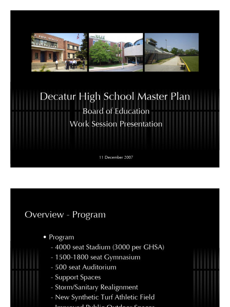 Decatur High School Master Plan | PDF