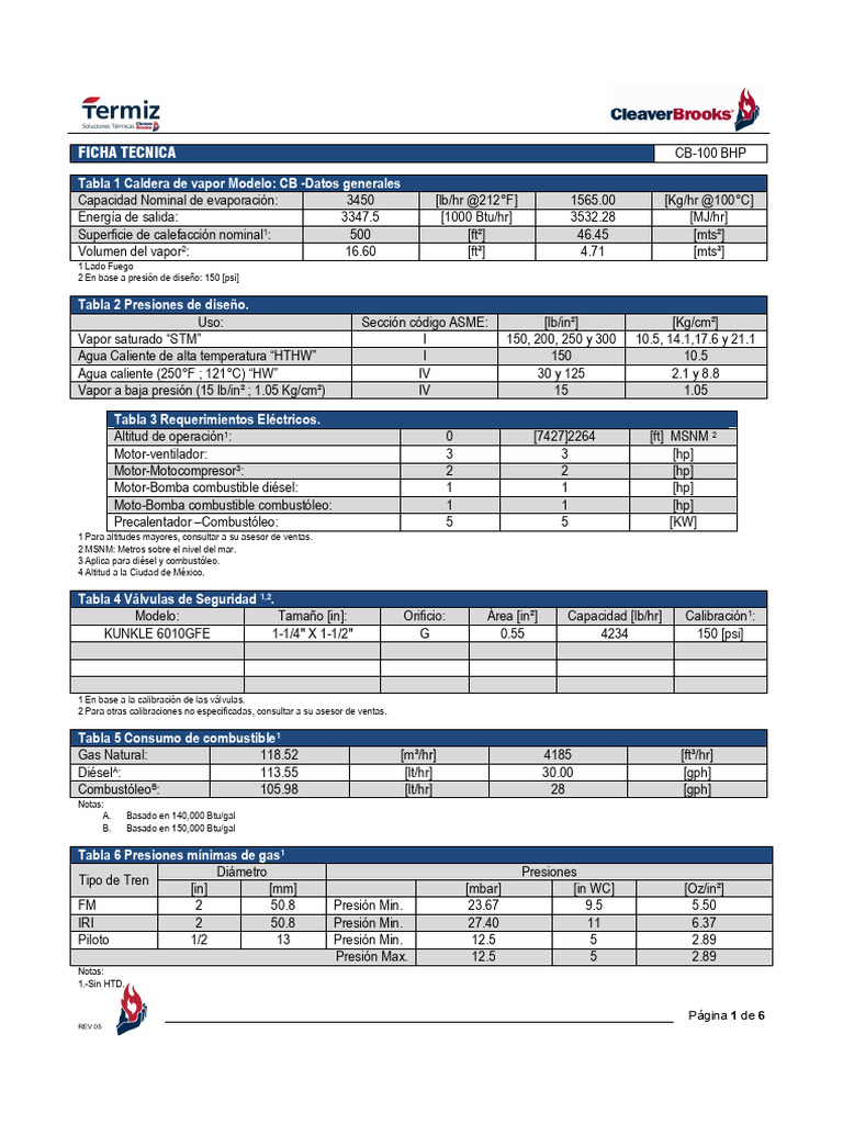 Caldera Cleaver Brooks | PDF | Combustible diesel | Vapor