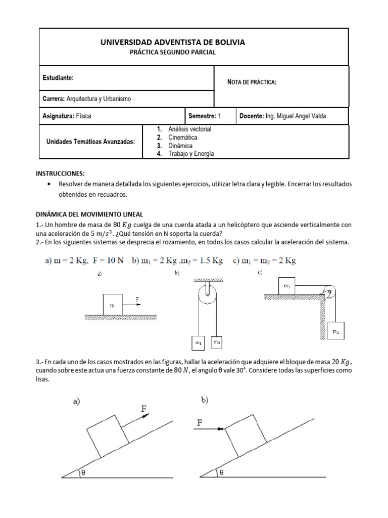 Pr-Ctica - 2 - F-Sica - 1-2024 - Arquitectura | PDF | Fricción | Fuerza