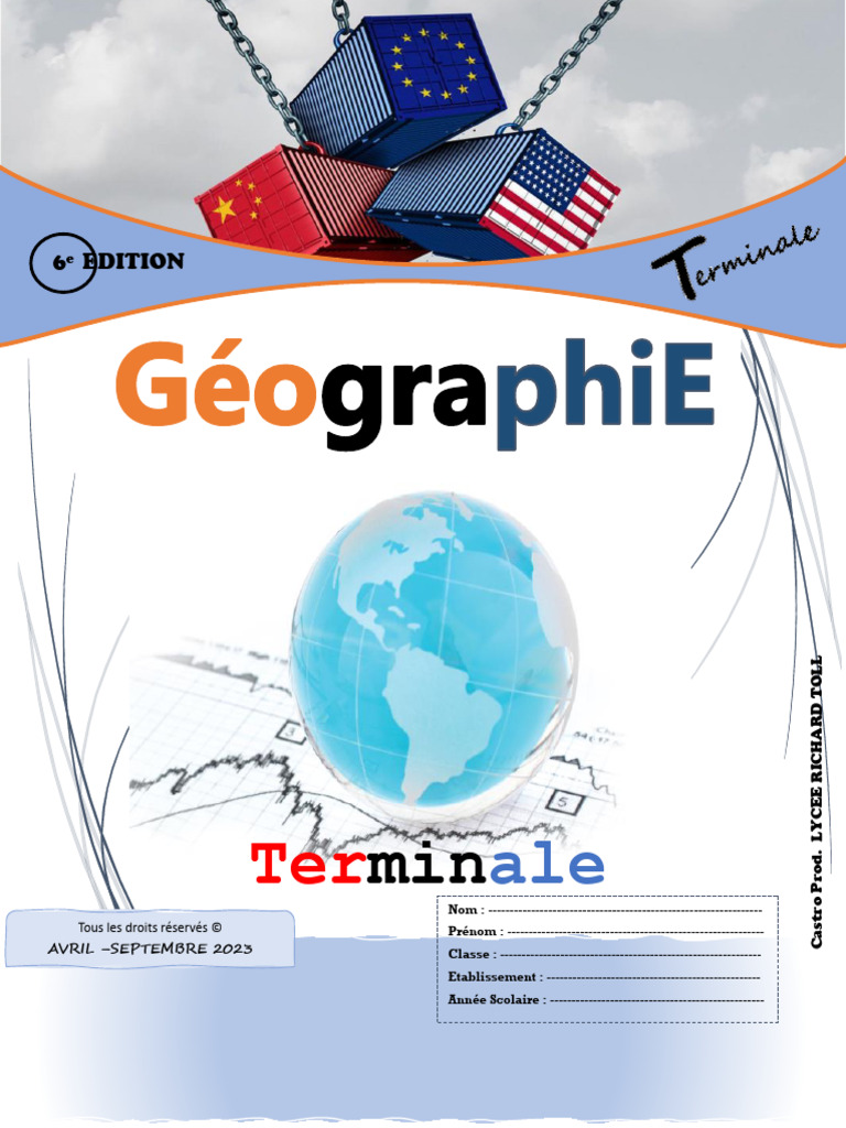 FASCICULE 2023 GEO TERminale | PDF | Accord de libre-échange nord-américain | Les États-Unis