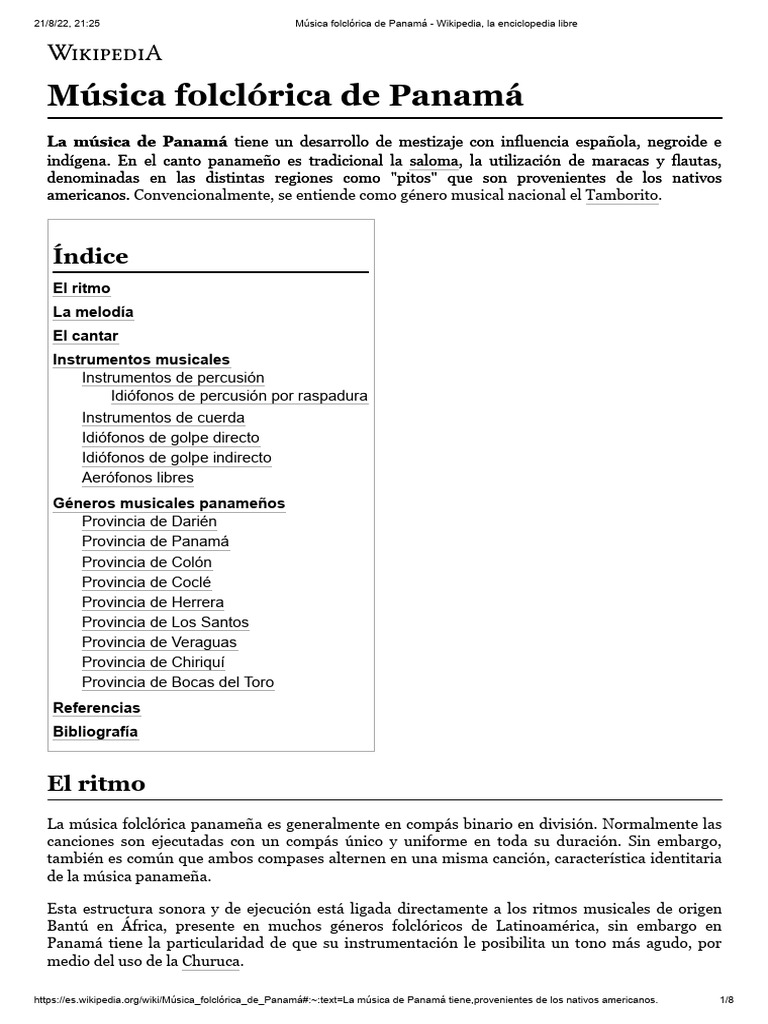 Música Folclórica de Panamá: Ritmos y Tradiciones | PDF | Musicología ...
