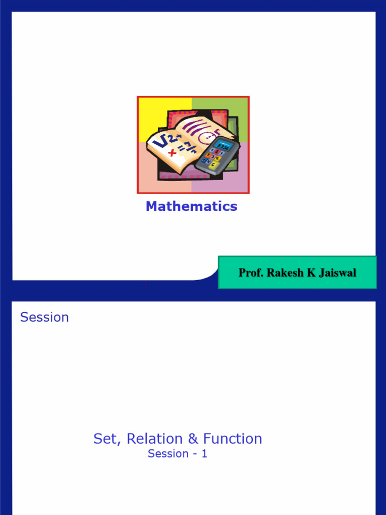 Set, Relation and Function-1 | PDF | Set (Mathematics) | Numbers