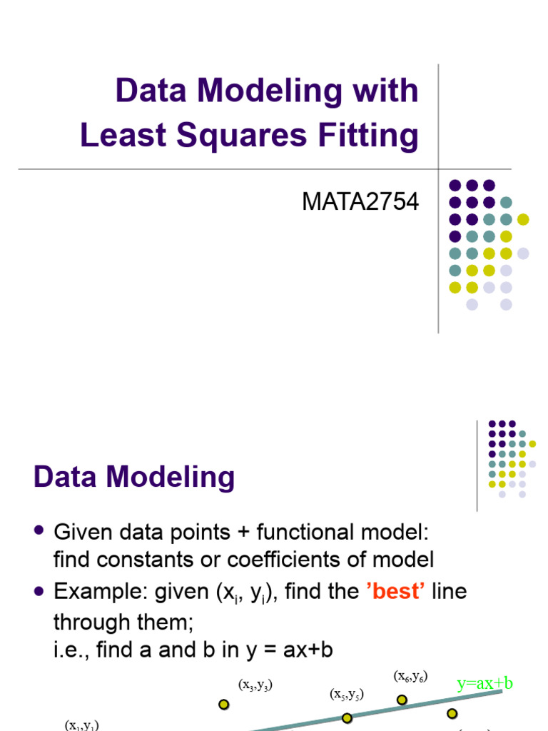 MATA2754 Least Square Fitting | PDF | Least Squares | Errors And Residuals