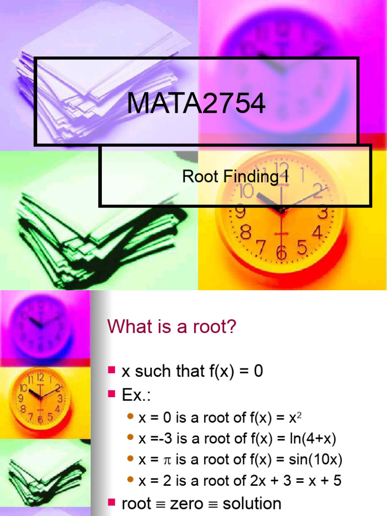 Root Finding I | PDF | Mathematical Relations | Mathematical Objects