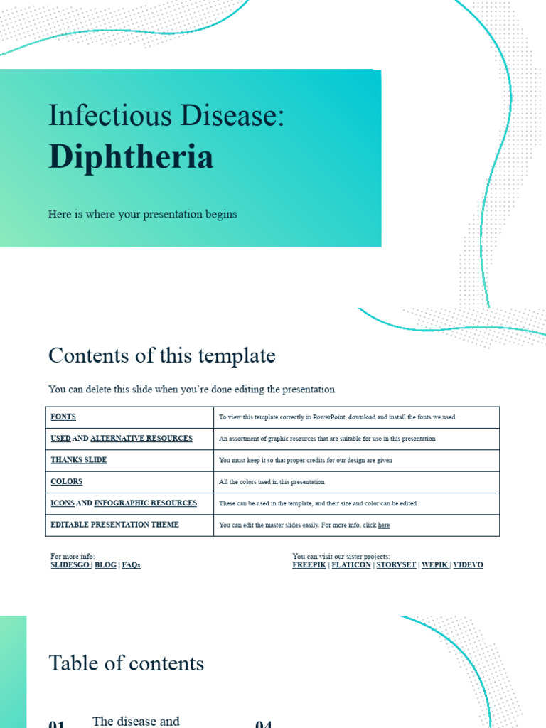 Infectious Disease - Diphtheria by Slidesgo | PDF | Chronic Condition ...