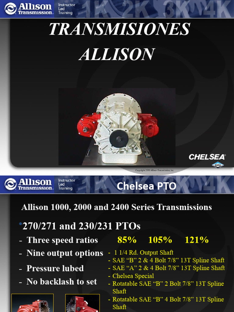 General Features Allison Transmision | PDF | Machines | Manufactured Goods