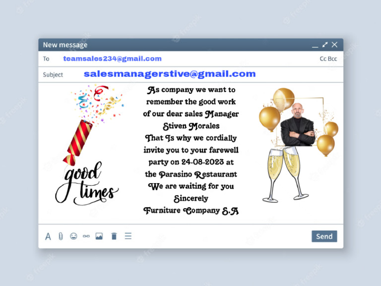 Email Farewell Party | PDF