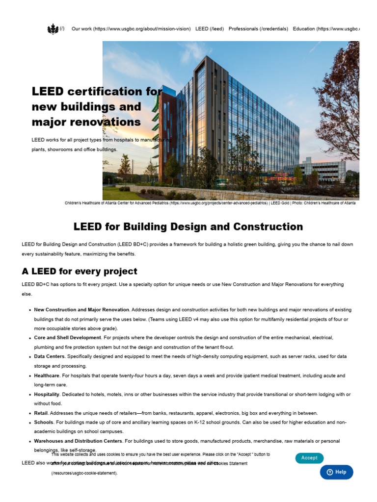 LEED certification for new buildings and major renovations _ U.S. Green Building Council | PDF