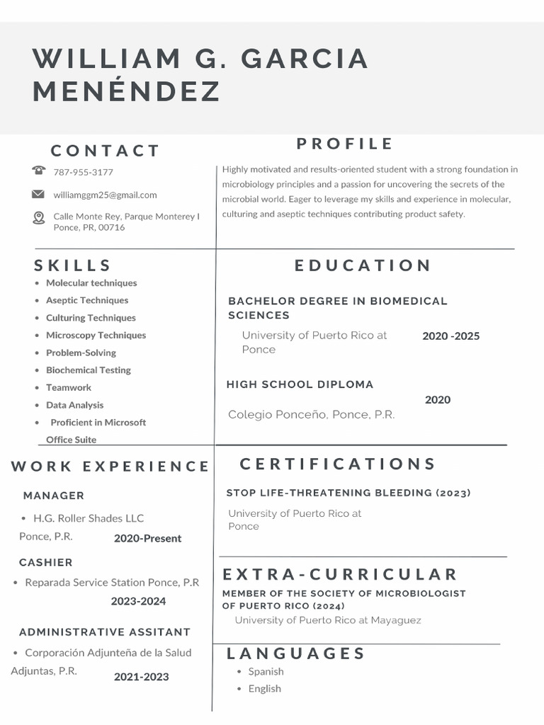 grey clean cv resume photo | PDF