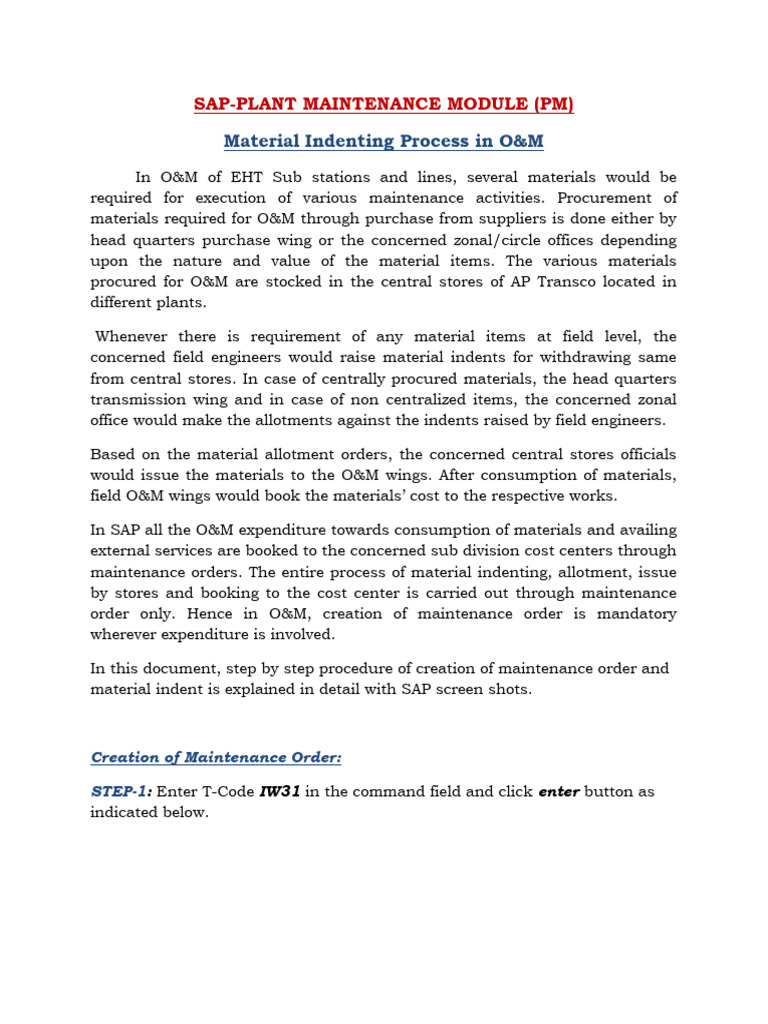 1.Material_Indenting_Process_in_O&M | PDF | Computing | Software
